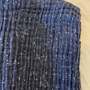 Baby’s First | Accessories | Blue And White Star Patterned Muslin Baby ...